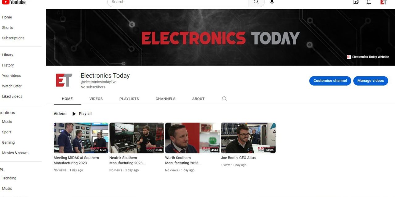 Electronics Today launches new dedicated YouTube channel - Electronics ...